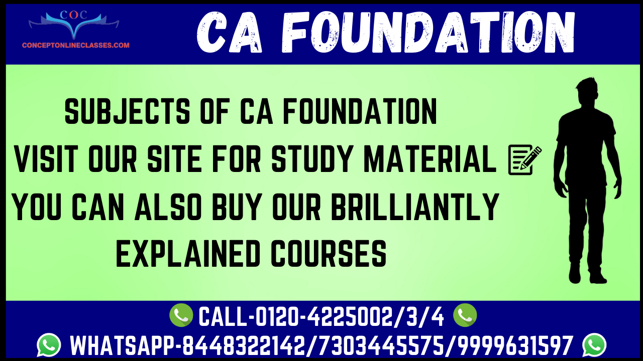 CA Foundation Subjects | COC Education
